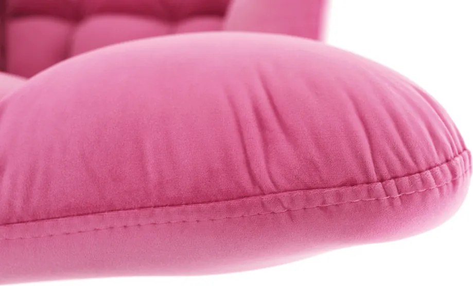 Designové otočné křeslo, růžová Velvet látka / černá, KOMODO