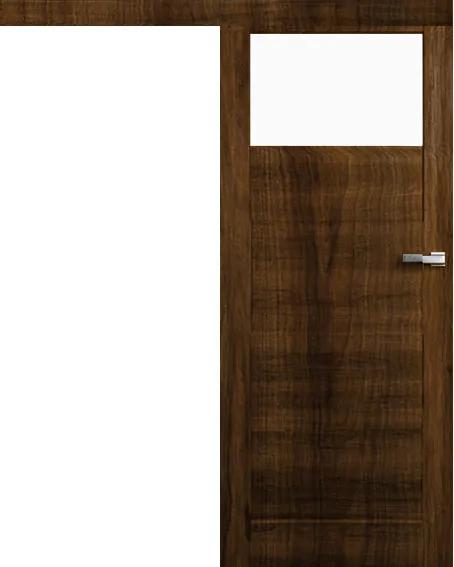 posuvné interiérové dveře na stěnu vasco doors TEO model 2 Průchozí rozměr: 70 x 197 cm, Orientace dveří: Levé dveře, Dekor: Bílá