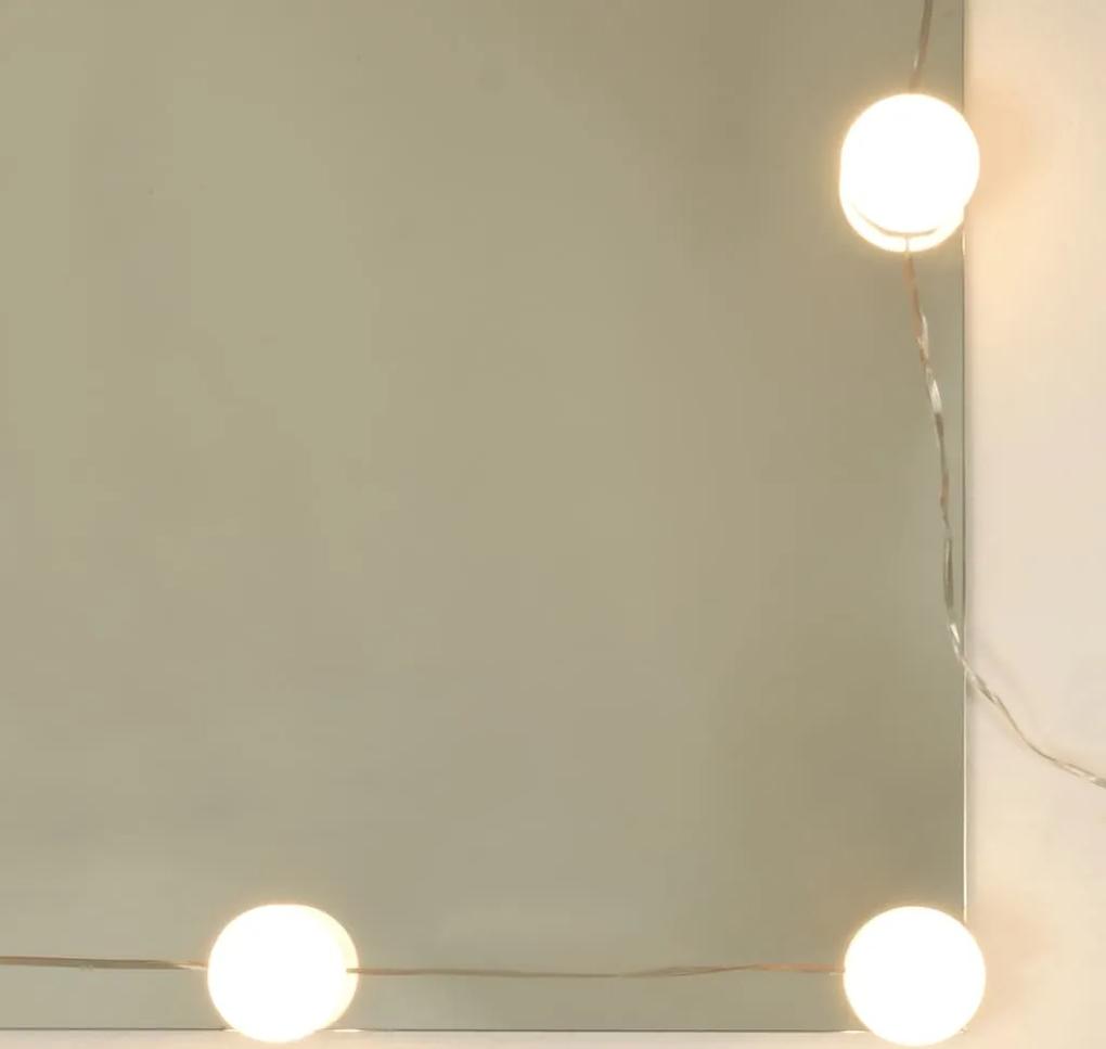 vidaXL Zrcadlová skříňka s LED 76 x 15 x 55 cm [808858] Barva: bílá s vysokým leskem