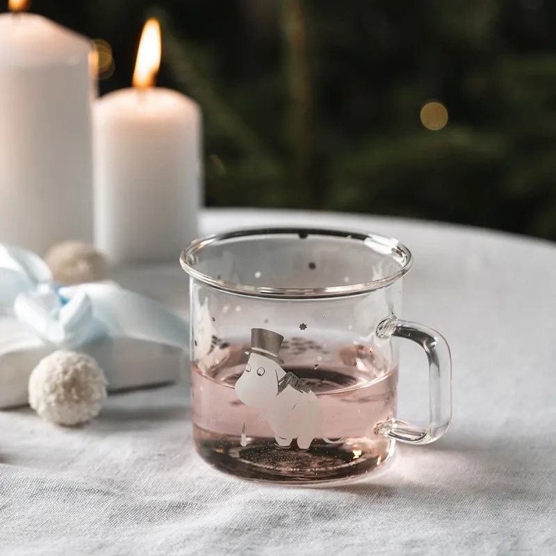 Skleněný hrnek Moomin Let it snow 0,35l