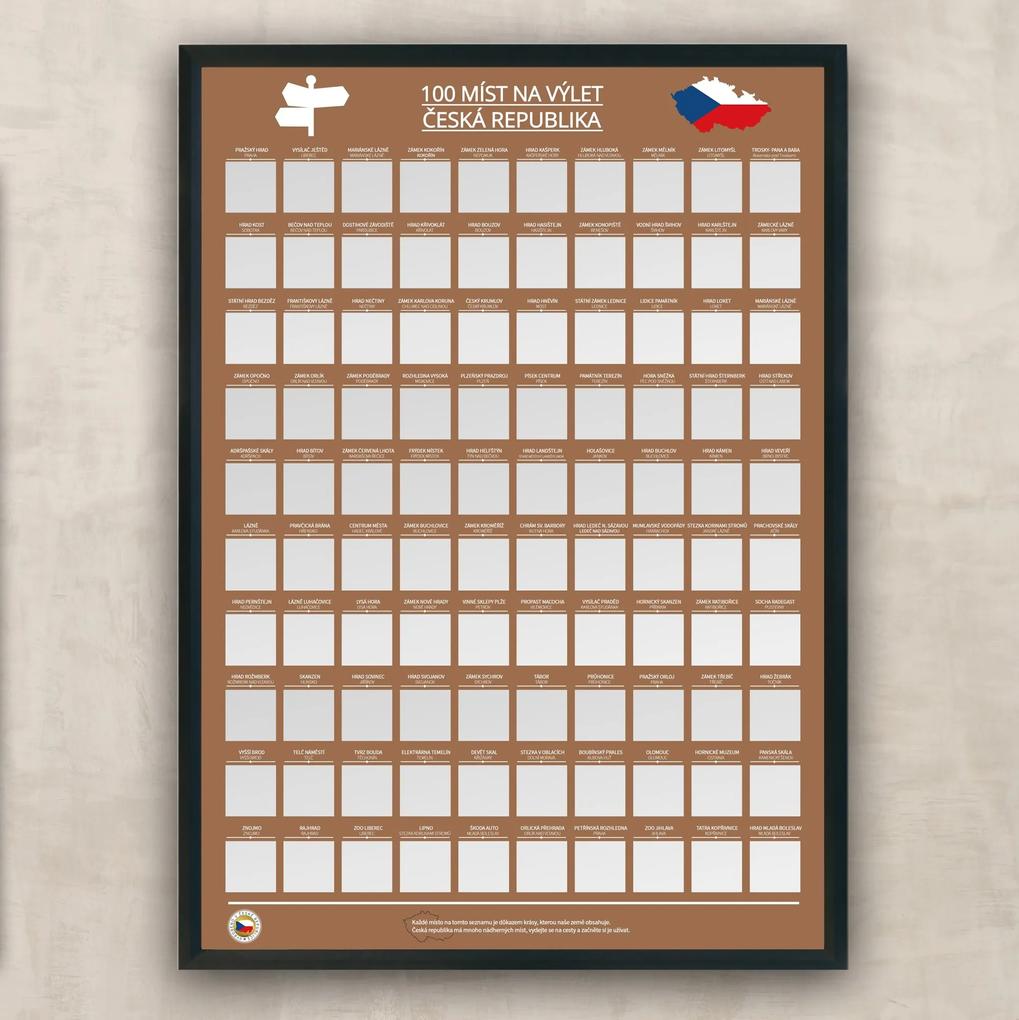 Alum Stírací plakát 100 míst na výlet v České republice
