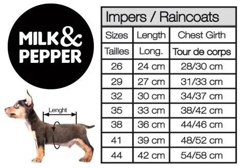 MILK&PEPPER Milkandpepper Babord pláštěnka pro psy červená Velikost: 35