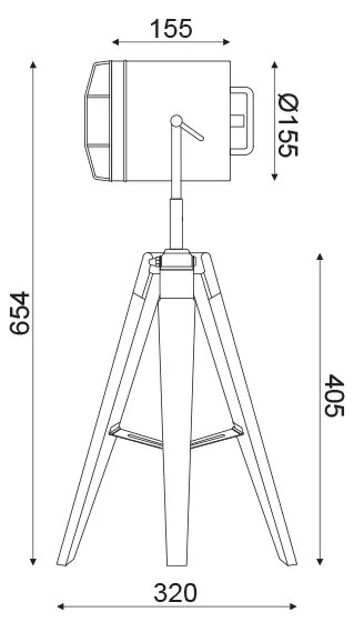 ACA DECOR Stolní lampa BOA max. 40W/E14/230V/IP20