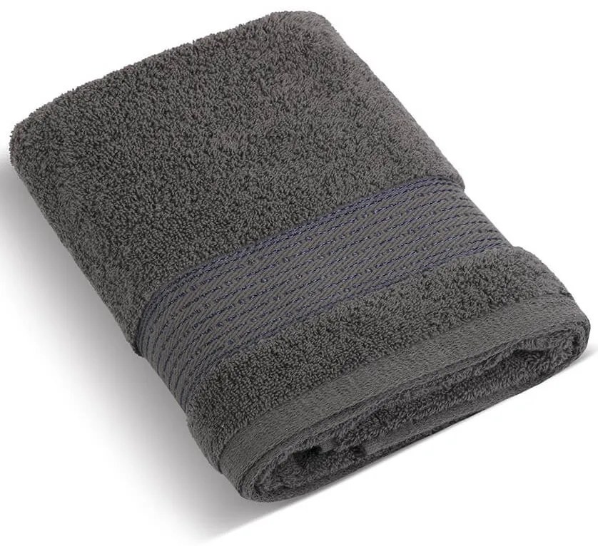 Brotex Froté ručník proužek 450g tmavě šedá 50 x 100 cm