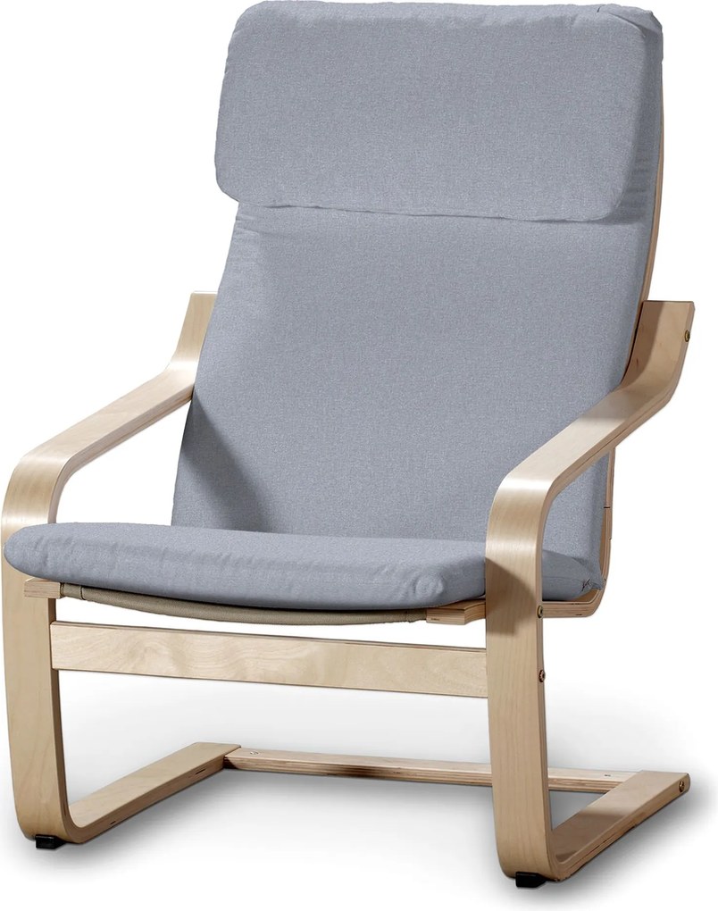 Sedák na křeslo IKEA Poäng barva modrá látka pletený vzor