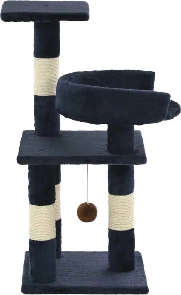 Škrabadlo pro kočky se sisalovými sloupky 65 cm modré 170611