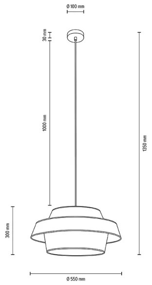 Spot-Light 150109104 - Lustr na lanku PRETO GOLD 1xE27/60W/230V