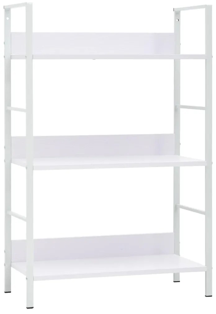Knihovna se 3 policemi bílá 60x27,6x90,5 cm kompozitní dřevo 288220