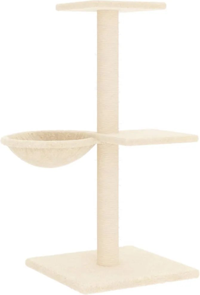 Škrabadlo pro kočky se sisalovými sloupky krémové 72 cm 171768