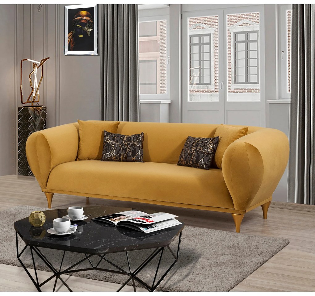 Hanah Home Pohovka MEBLON žlutá 867UNQ1541