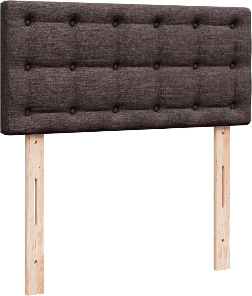Box spring postel s matrací tmavě hnědá 80x200 cm textil 3288032