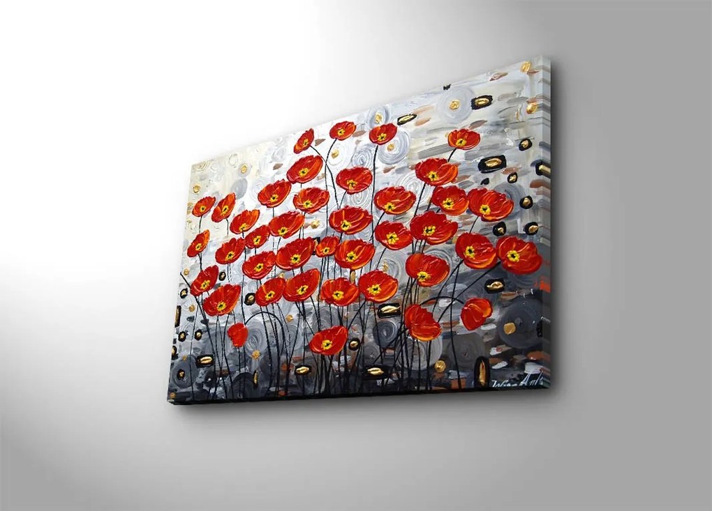 Obraz Poppy 45x70 cm červený