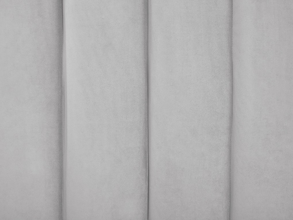 Sametová postel 180 x 200 cm šedá AMBILLOU Beliani