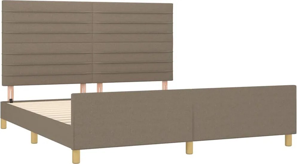 Rám postele bez matrace taupe 160 x 200 cm textil 3125150