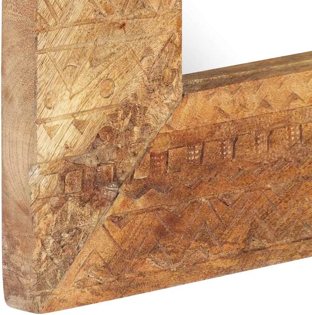 Ručně vyřezávané zrcadlo 110 x 50 x 2,5 cm masivní mangovník 321649