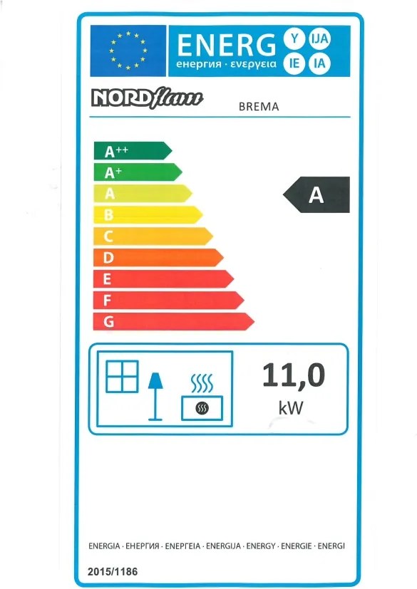 Litinová krbová kamna BREMA Eko - 11 kW