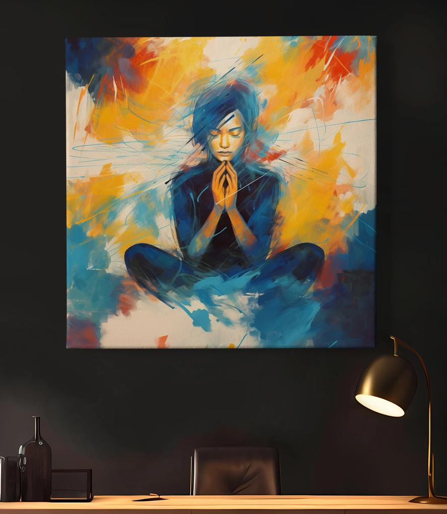 Obraz na plátně - Meditace, abstrakce, žena, víra v zítřek FeelHappy.cz Velikost obrazu: 100 x 100 cm