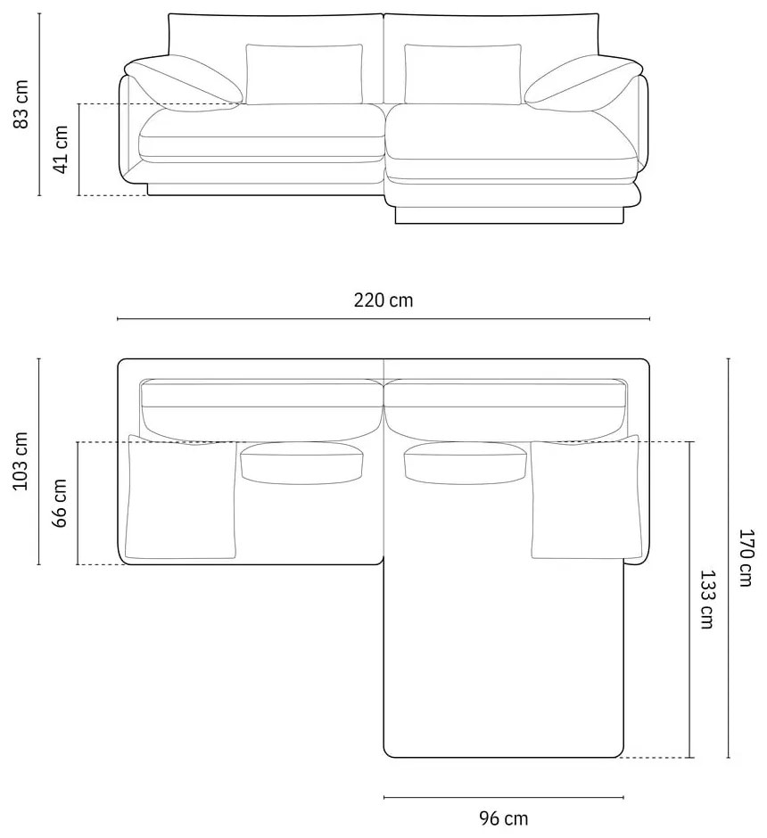 Béžová rohová pohovka (pravý roh) Torino – Micadoni Home
