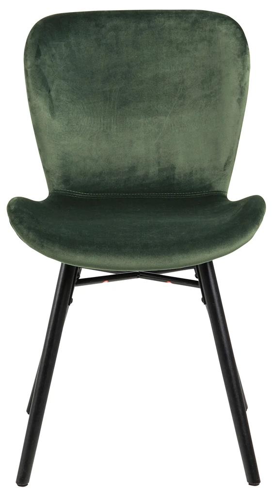 Čalouněná jídelní židle Velvet Zelená DARVES