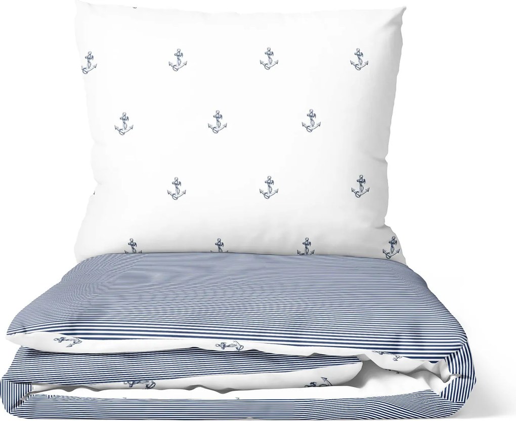Perkálové bavlněné povlečení Ocean mode - duo - GOTS Velikost: atypický 200 x 200 + 2 x 70 x 90