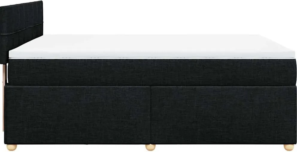 Box spring postel s matrací černá 140 x 190 cm textil 3286677