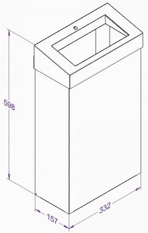 Závěsný odpadkový koš Stella, 27 l, matný nerez