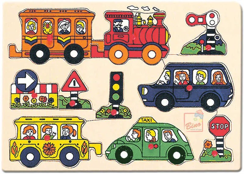 BINO DŘEVO Puzzle doprava * DŘEVĚNÉ HRAČKY * ol88060