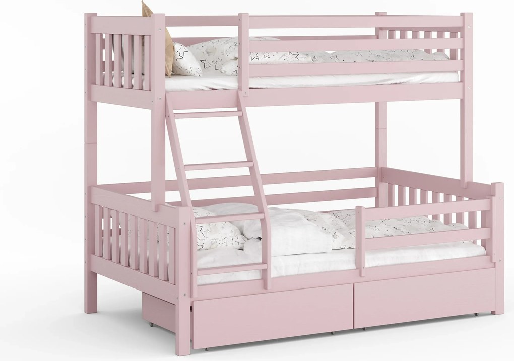 Rkids | Patrová postel Torro 90/120x160 Růžová