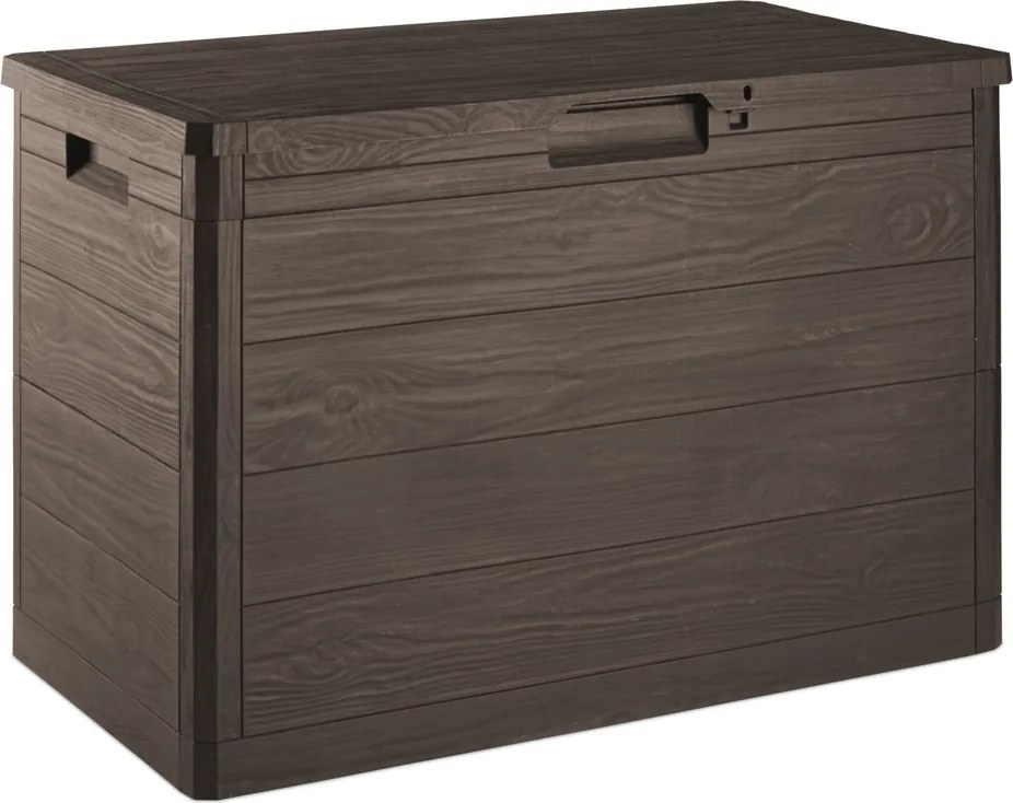 TOOMAX WOODYS zahradní plastový úložný box 160 L - hnědá