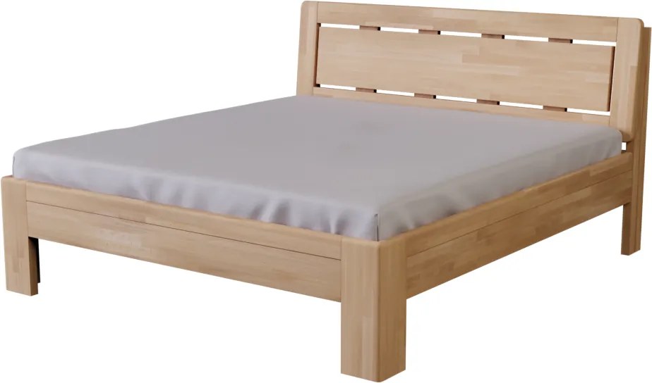 Masivní postel SAMBA - Solwo Design Dřevo a odstín oleje: BUK Cink - Olejování přírodní, Rozměr spací plochy: 220x200