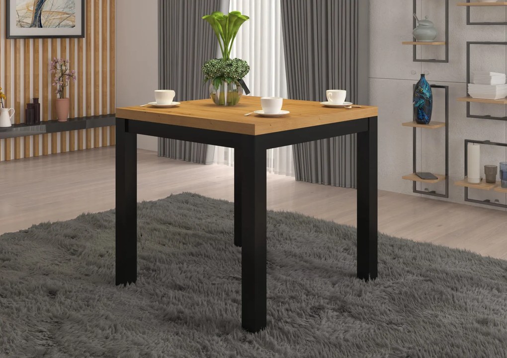 Konferenční stolek OLAF 1 80x80 Artisan matná čená