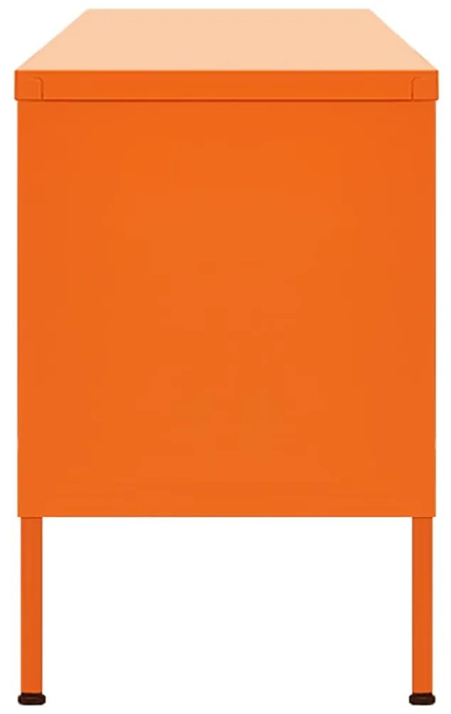TV skříňka Grain - ocel - 105x35x50 cm | oranžová