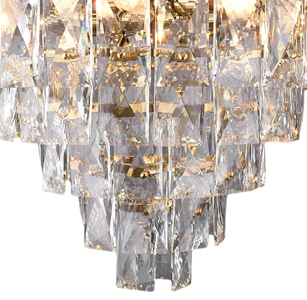Lustr Chelsea II, 1x křišťálové stínítko, (fi 50cm), g