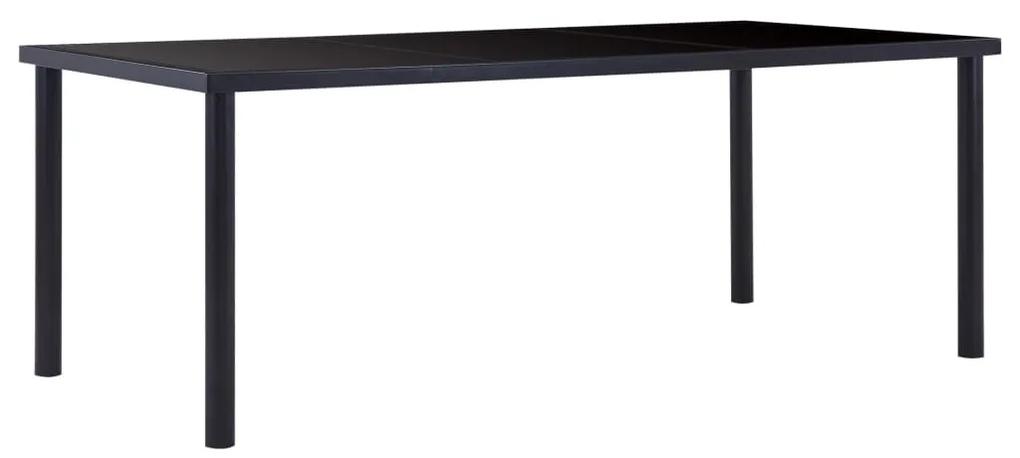 vidaXL Jídelní stůl černý 200 x 100 x 75 cm tvrzené sklo