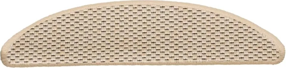 Samolepicí nášlapy na schody sisal 15 ks 56 x 17 x 3 cm berber 326869