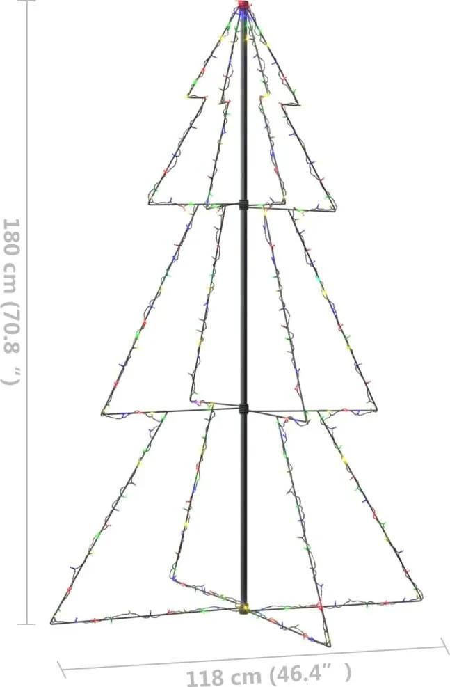 vidaXL Vánoční stromek kužel 240 LED diod dovnitř i ven 118 x 180 cm [328585] Barva: Studená bílá