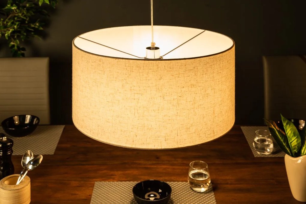 Designové závěsné světlo Nash, 50 cm, přírodní - skladem