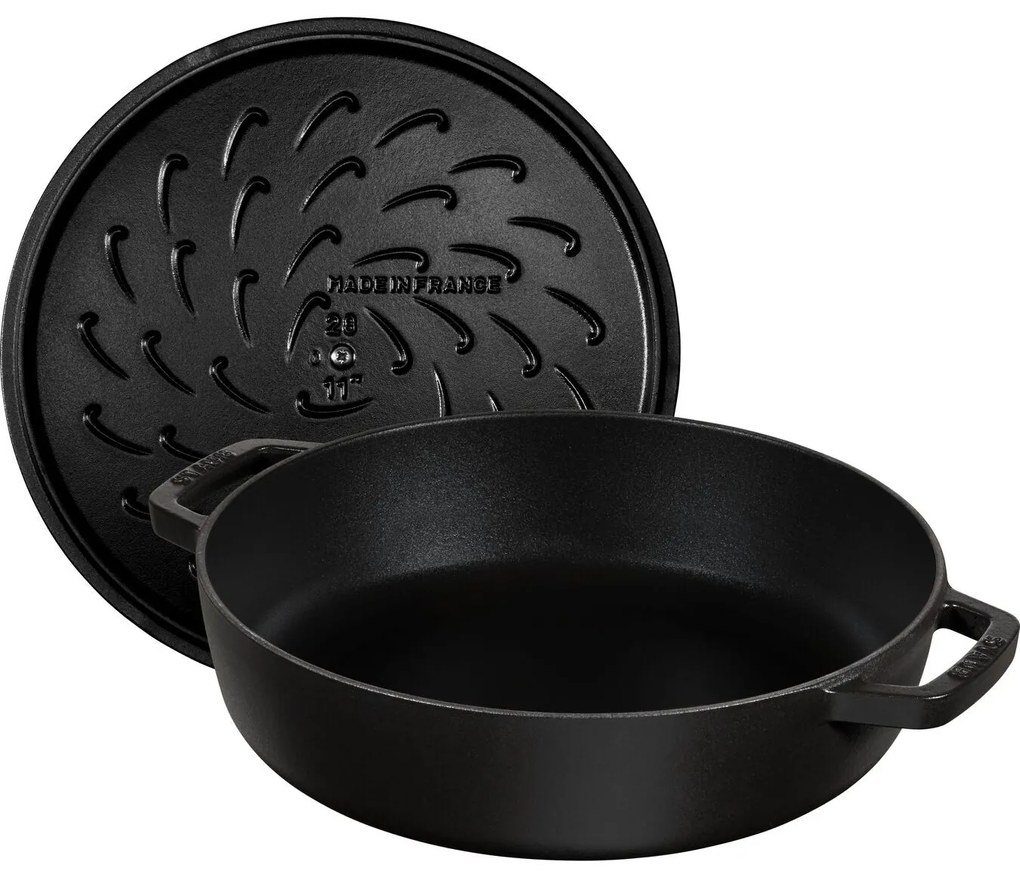 Staub Chistera kastrol s poklicí 28 cm/3,7 l černý, 12612825