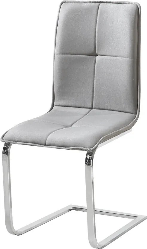 židle Falco Texas, látka světle šedá / kov pochromovaný