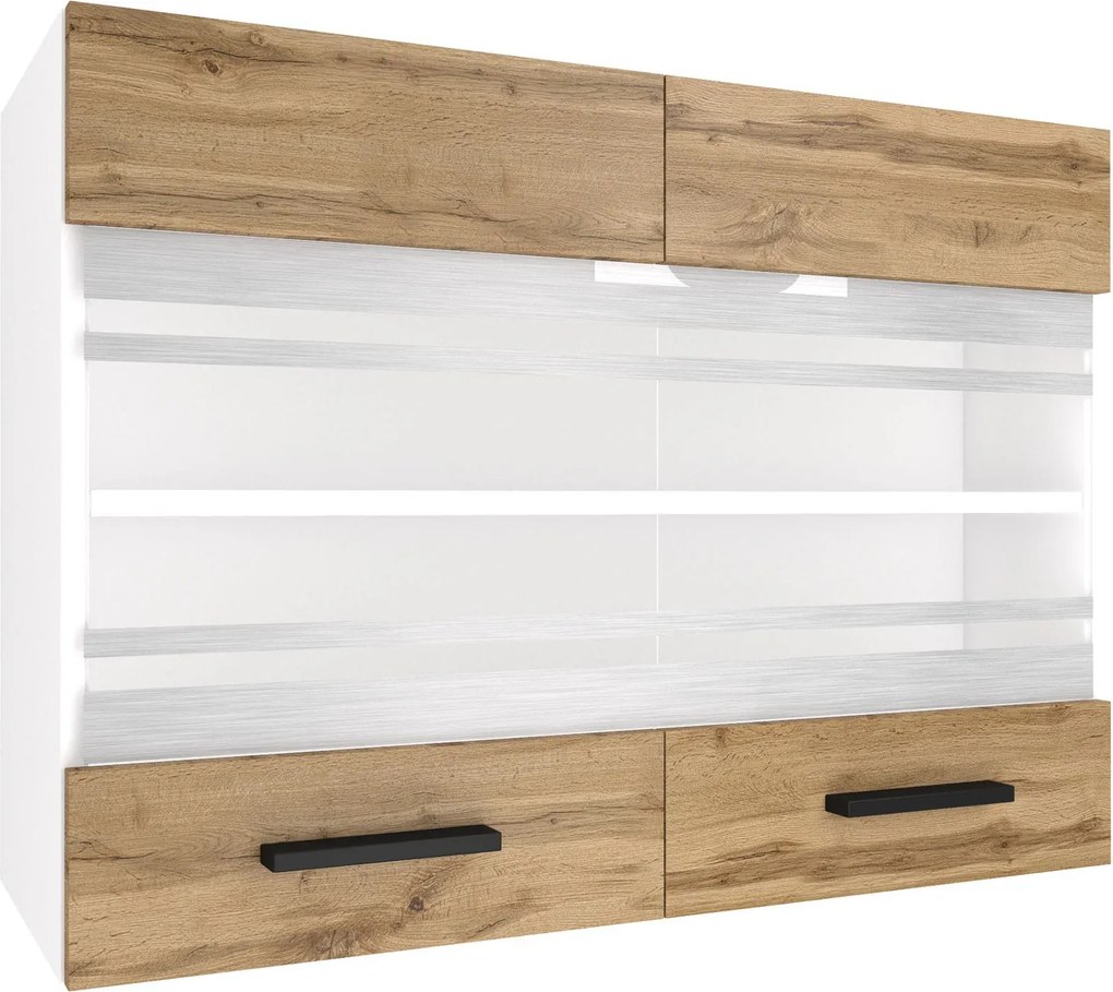 Kuchyňská skříňka Belini horní 80 cm dub wotan  TOR SGW80/3/WT/DW/0/B1