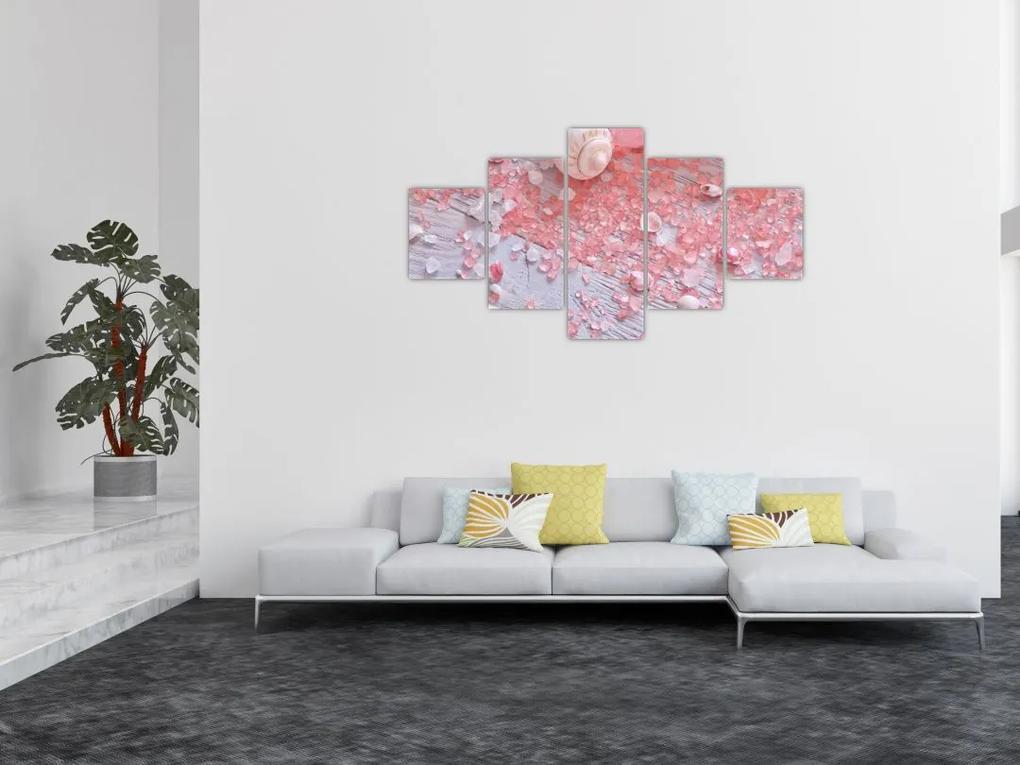 Obraz - Přímořská atmosféra v růžových odstínech (125x70 cm)