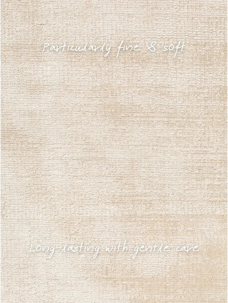 Slonovinový ručně tkaný koberec z viskózy 80x150 cm Noemi – Vikosa