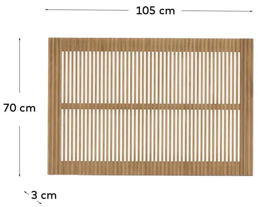 Čelo postele z dubového dřeva v přírodní barvě 105x70 cm Beyla – Kave Home