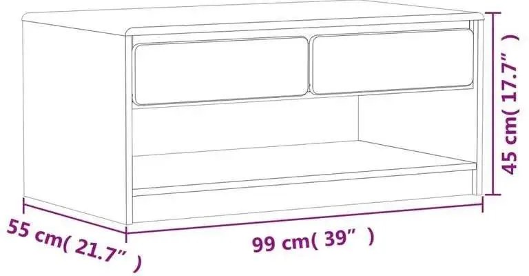 Konferenční stolek, masivní dub, přírodní, NoBi VILAR