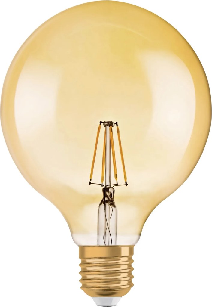 OSRAM LED žárovka 1906 Globe 55, E27, 6,5 W, 720 lm, 2400 K, jantarová