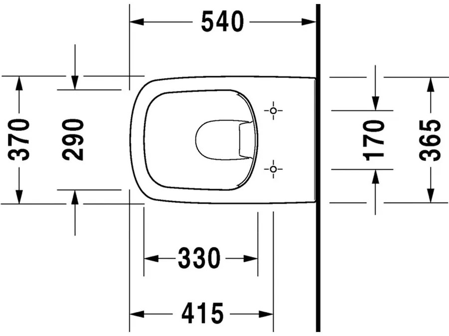 Duravit DuraStyle - závěsné WC, 37x54 cm, s Rimless 2538090000