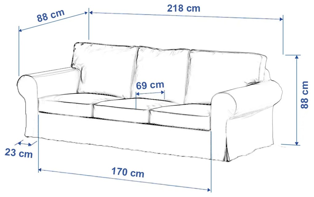 Potah na pohovku IKEA Ektorp 3-místná rozkládací, NOVÝ MODEL 2013