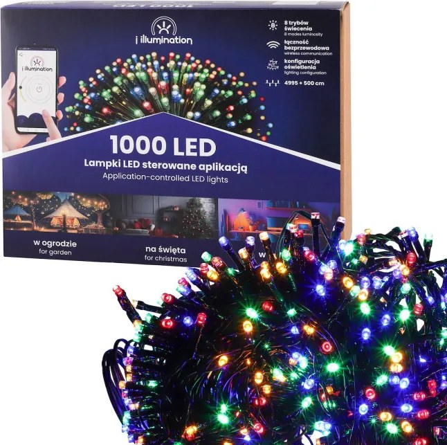 Venkovní LED světélka SMART 1000 LED vícebarevné