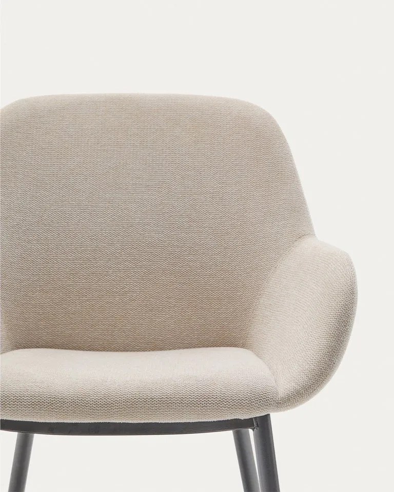 Krémové čalouněné jídelní křeslo Konna – Kave Home