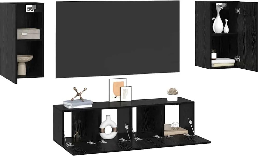 Sestava TV skříněk Černý dub Kompozitní dřevo 3393463